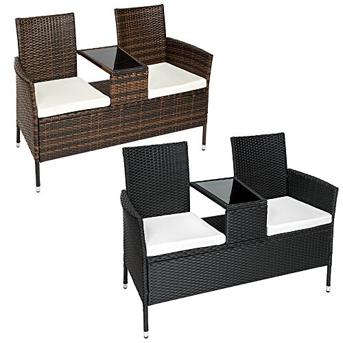 TecTake Sitzbank mit Tisch Poly Rattan Gartenbank Gartensofa inkl ... TecTake Sitzbank mit Tisch Poly Rattan Gartenbank Gartensofa inkl ...